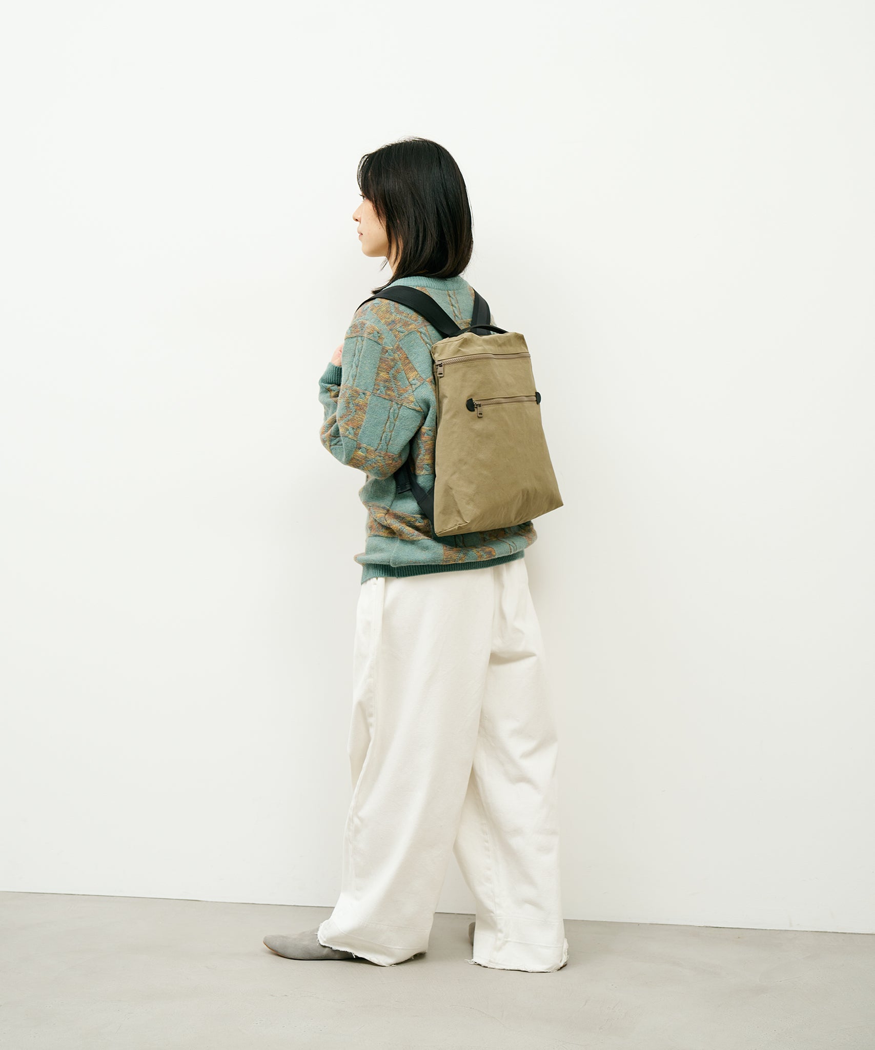 Lightweight Nylon Tote Bag – Simple Design – REN WEB SHOP